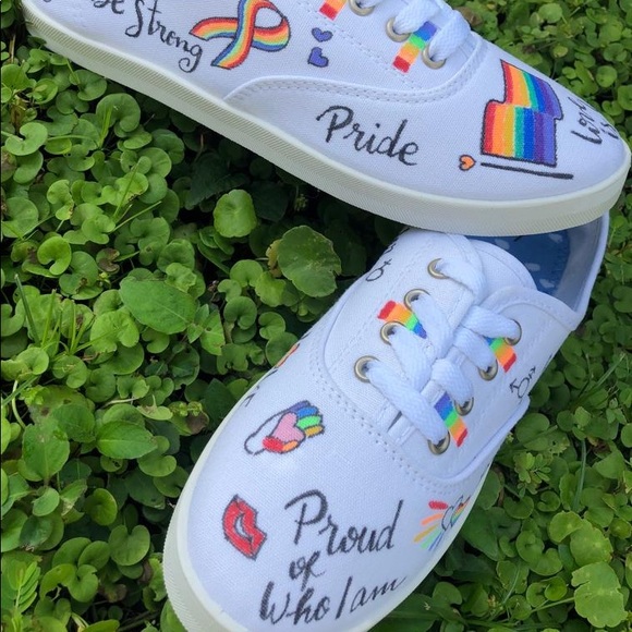 Shoes | Pride Shoes Hand Painted Canvas Shoes Gay Pride | Poshmark